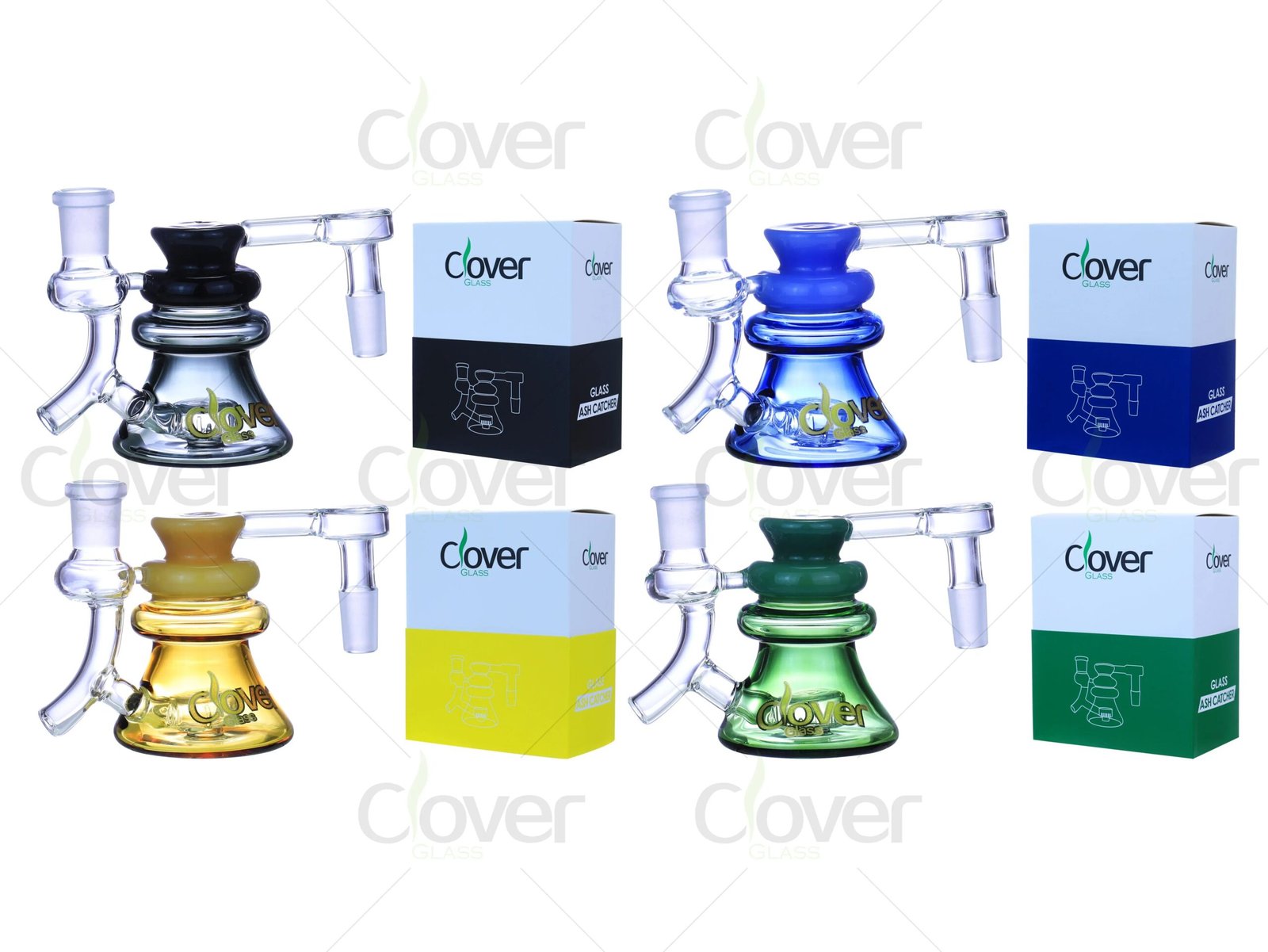 Sleek Glass Ash Catcher with Unique Bell Shape – 3.14 inch | 90° & 45 ...