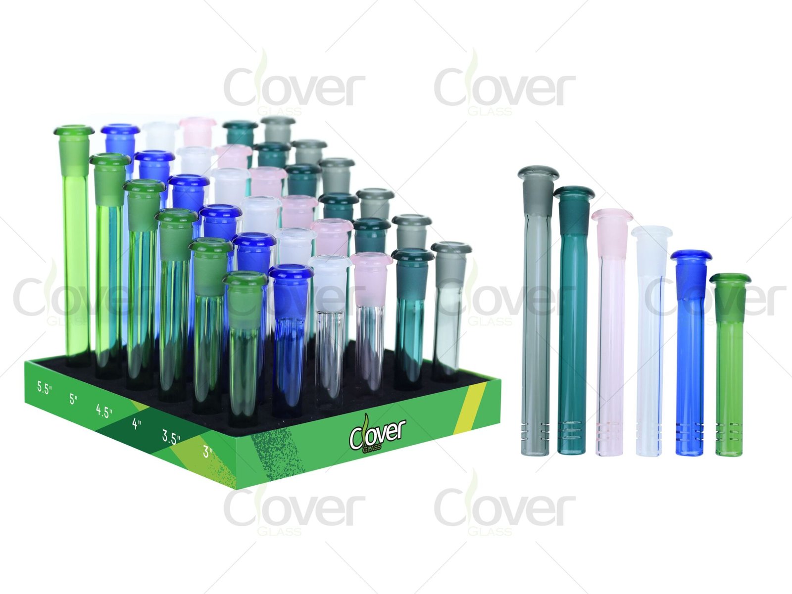 Glass Down Stem – 36pcs Display Set with Colorful Options and Multiple ...