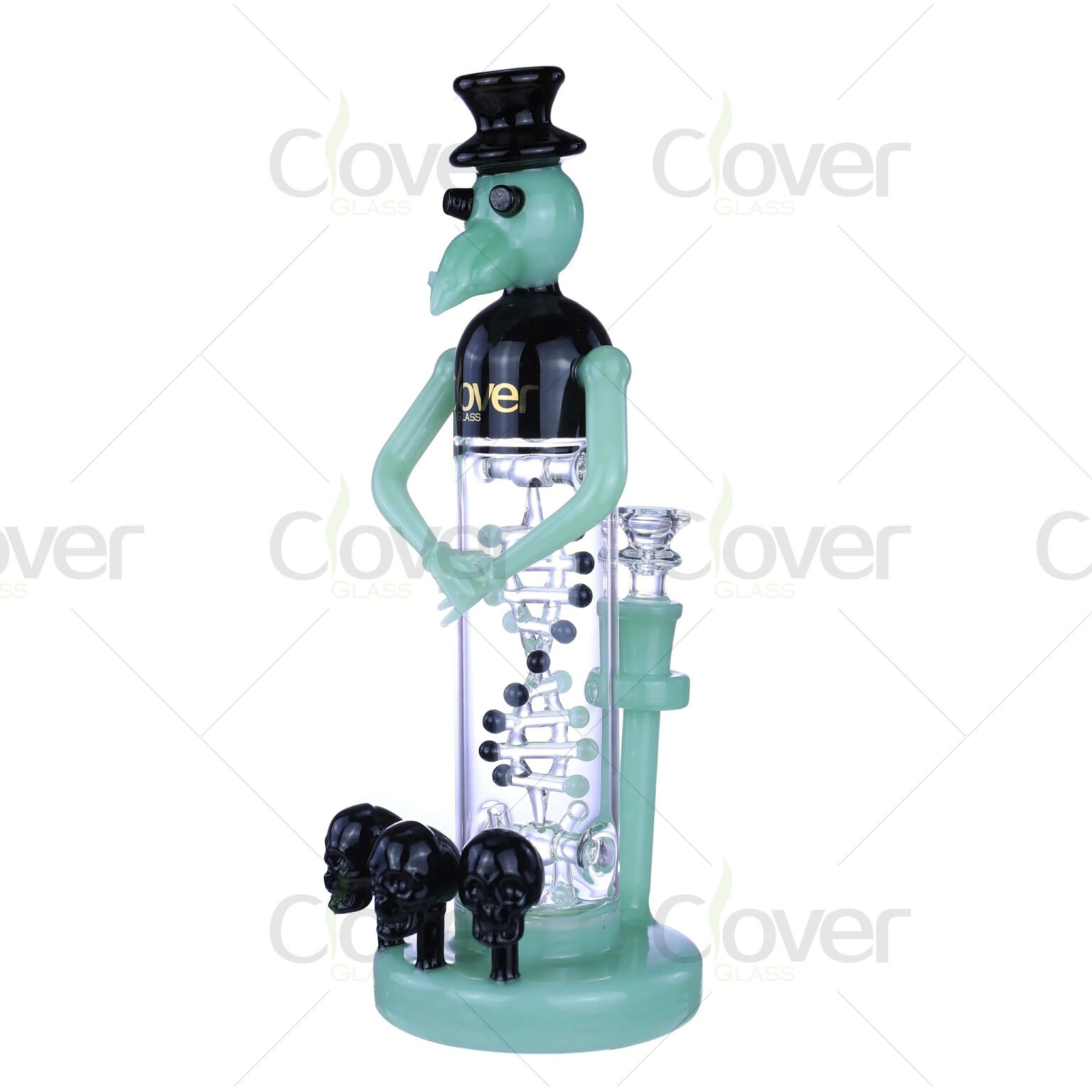 11.64-Inch Skeleton Bird-Themed Glass Bong – 14mm Female Joint, 5mm ...