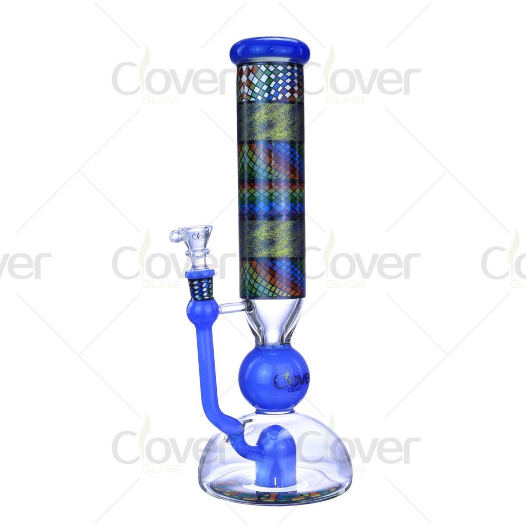 13-Inch Mosaic Pattern Glass Bong – 14mm Female Joint, 5mm Thick ...