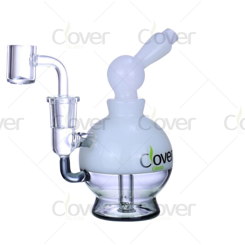 Clover Glass 14mm Female Joint 5.91-Inch Globe-Shaped Dab Rig with ...