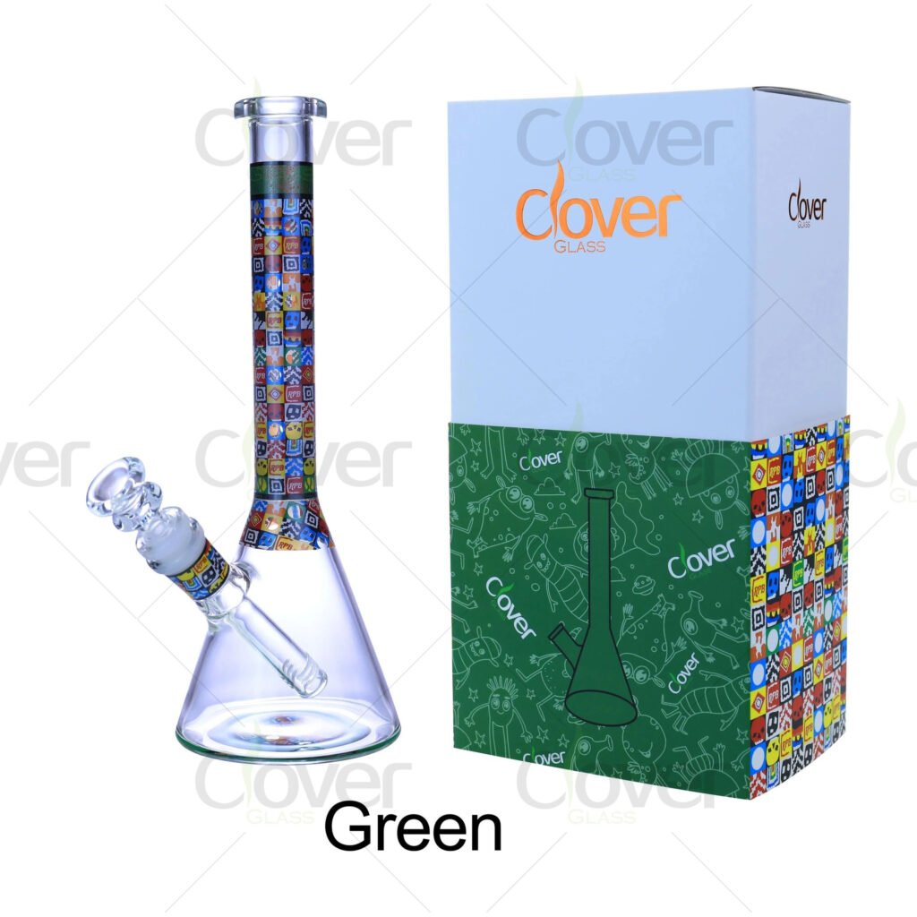 9.84-Inch Glass Beaker Bong with Mosaic Pattern | 14mm Female Joint ...