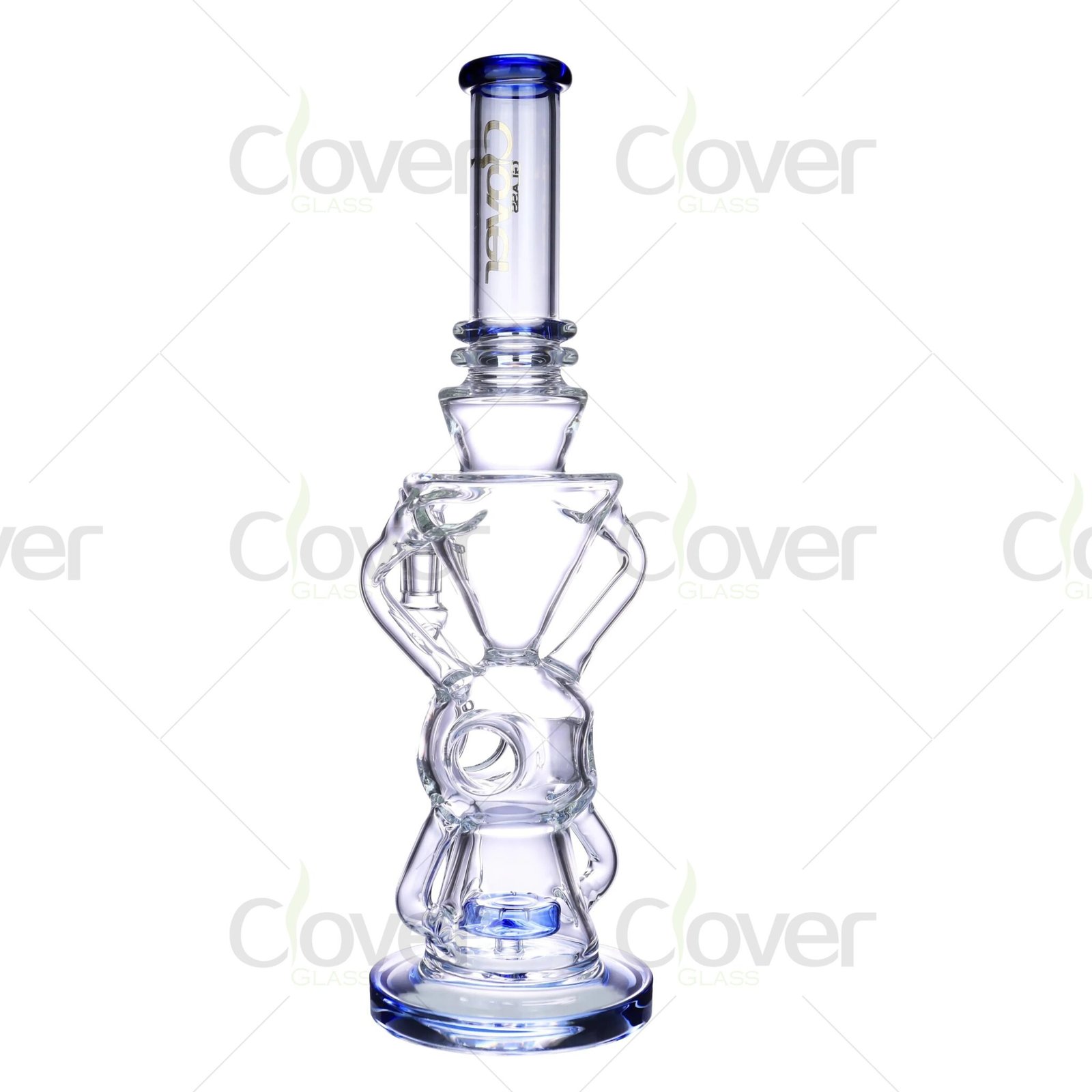 16.45-Inch Dual Chamber Recycler Bong with 14mm Female Joint | Thick ...