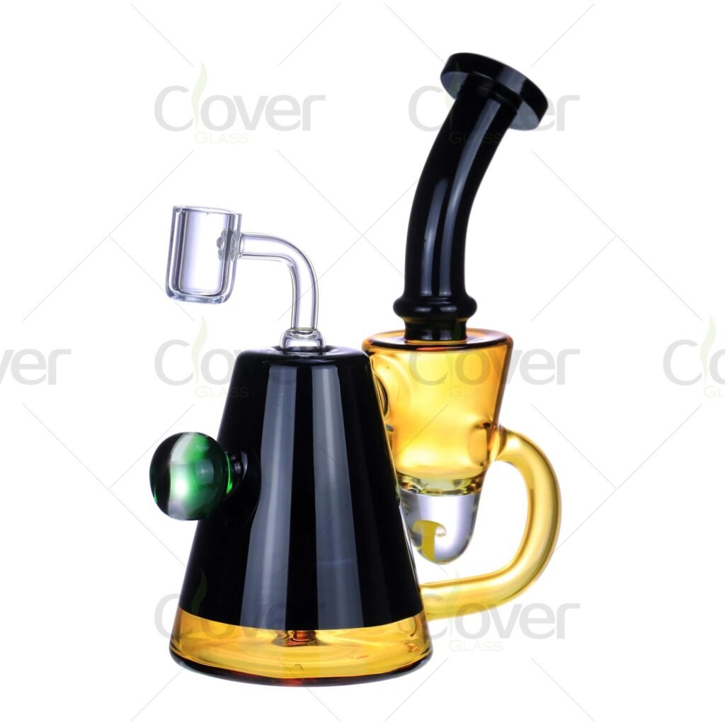 7.48-Inch Modern Cone Recycler Dab Rigs with 14mm Female Joint | Sleek ...
