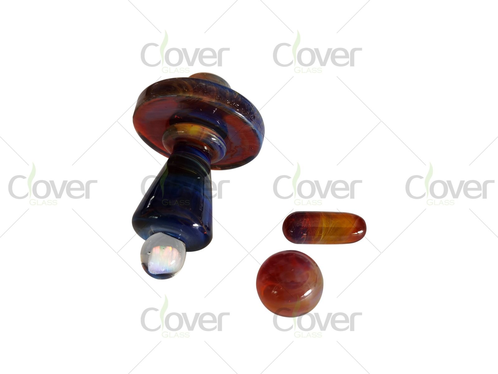 Opal Marble Quartz Banger Kit | Spinner Carb Cap Set with Terp Pearls ...